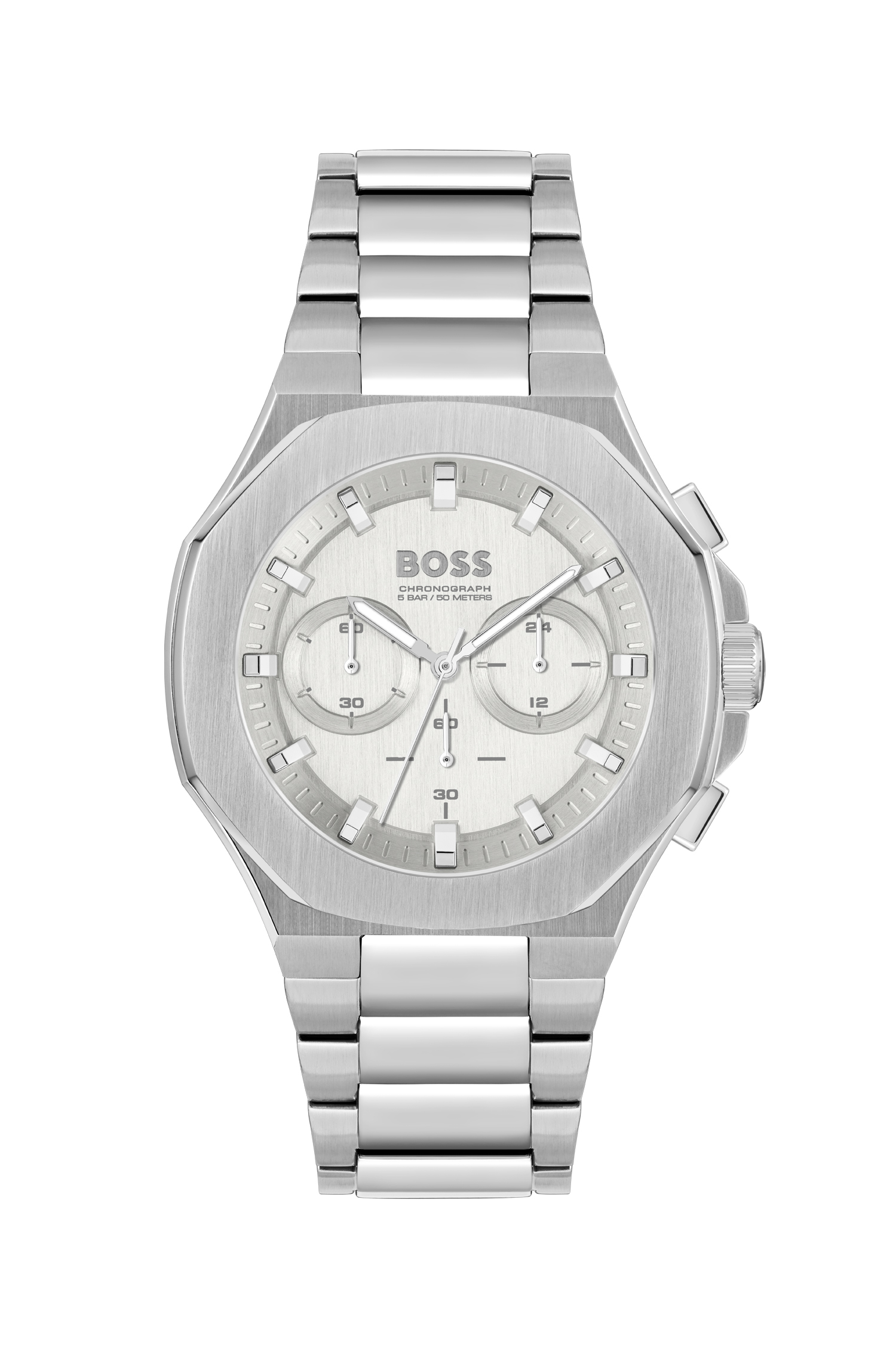 BOSS Taper Silver Dial Stainless Silver Bracelet 45mm Hugo boss BOSS Taper Silver Dial Stainless Silver Bracelet 45mm Hugo boss