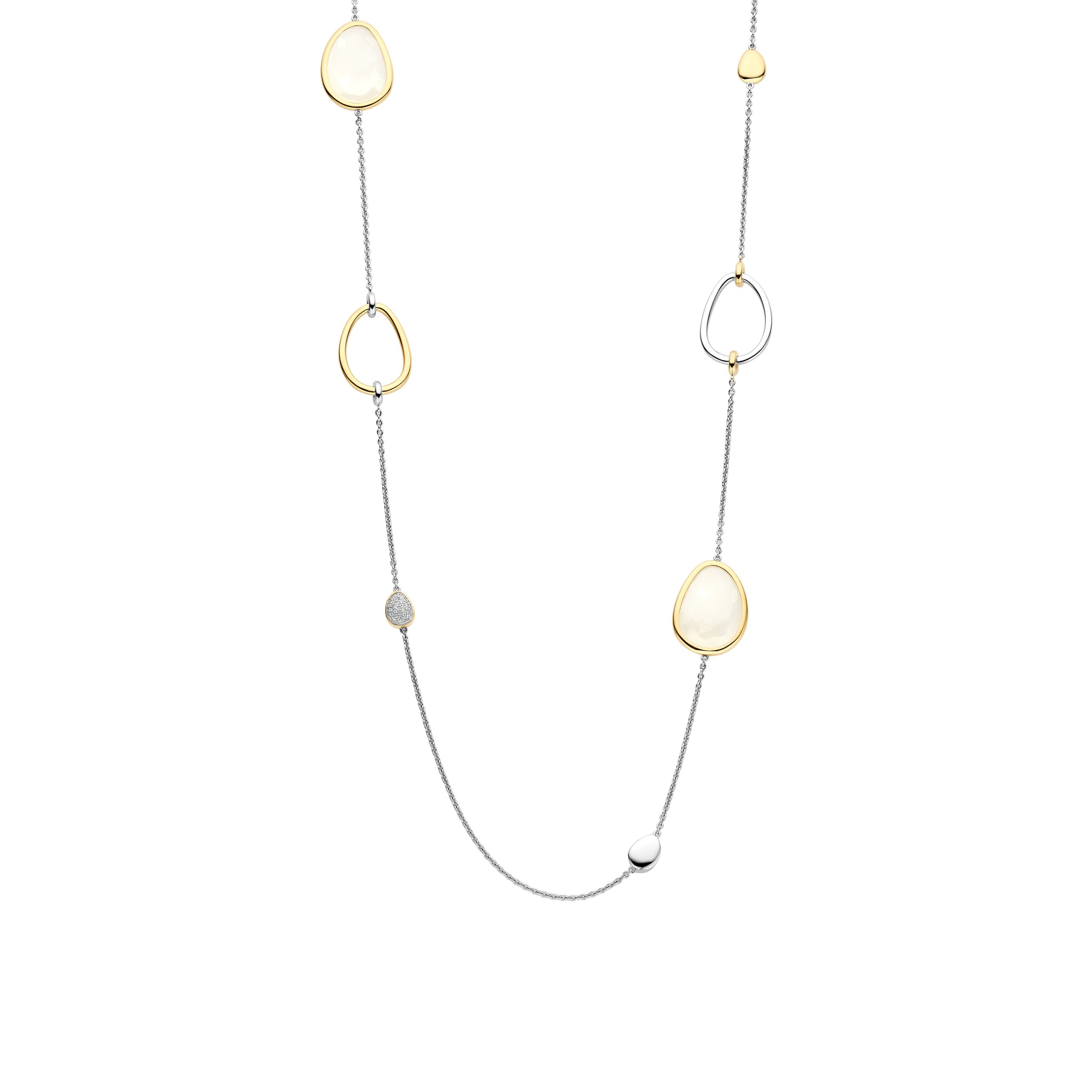 Ti Sento Two Tone Gilded Chain Pave And Mother Of Pearl - Ti Sento ...
